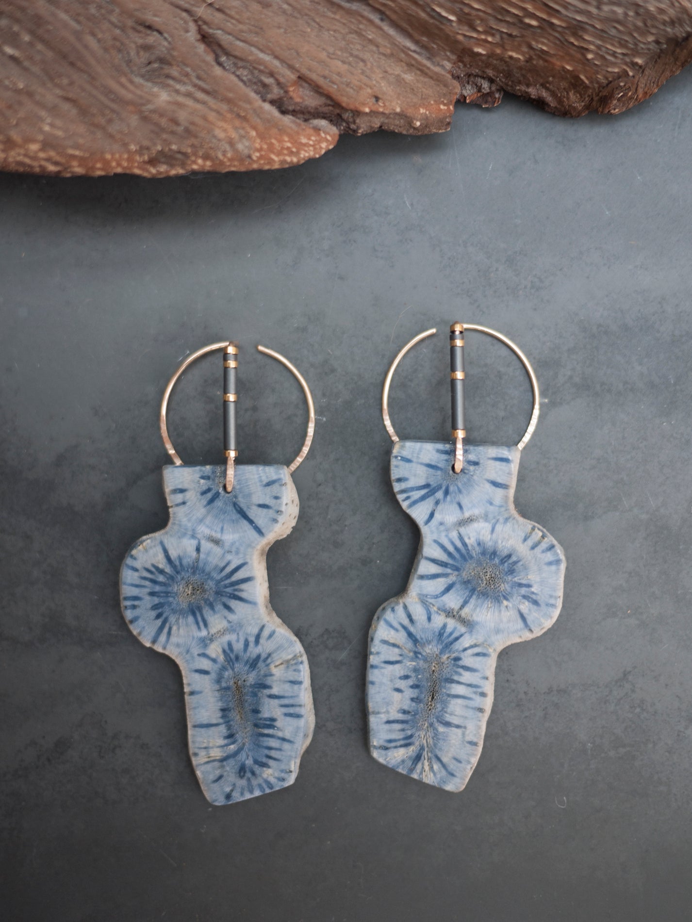 Blue Coral Slab Ear Jackets – Pooka Queen
